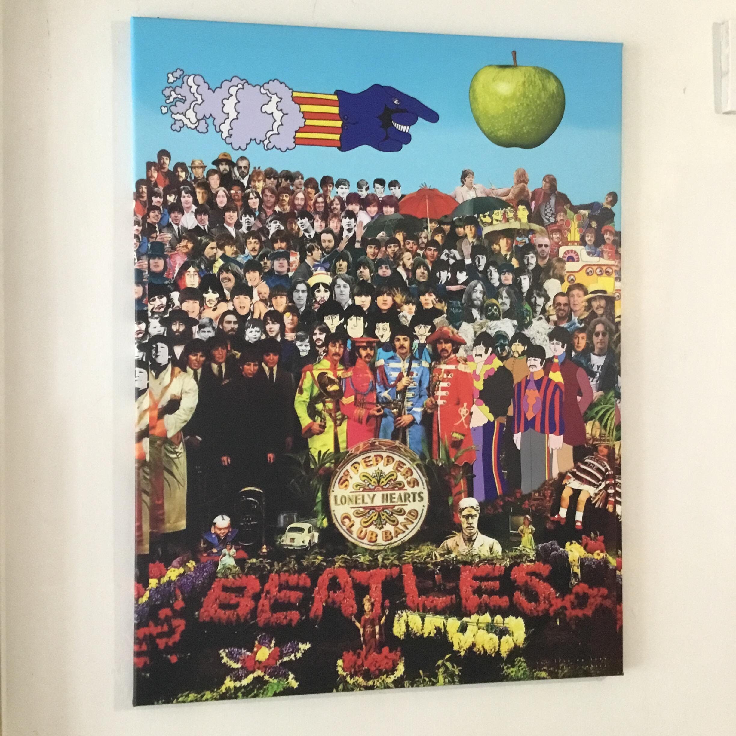The Beatles Pop Art Photo Collage Celebration Premium Canvas Print . - Etsy