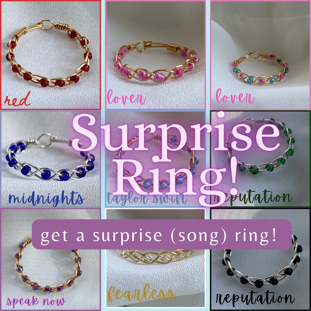 Taylor Swift ERAS Tour Surprise Ring Taylor Swift Surprise Song Ring ...