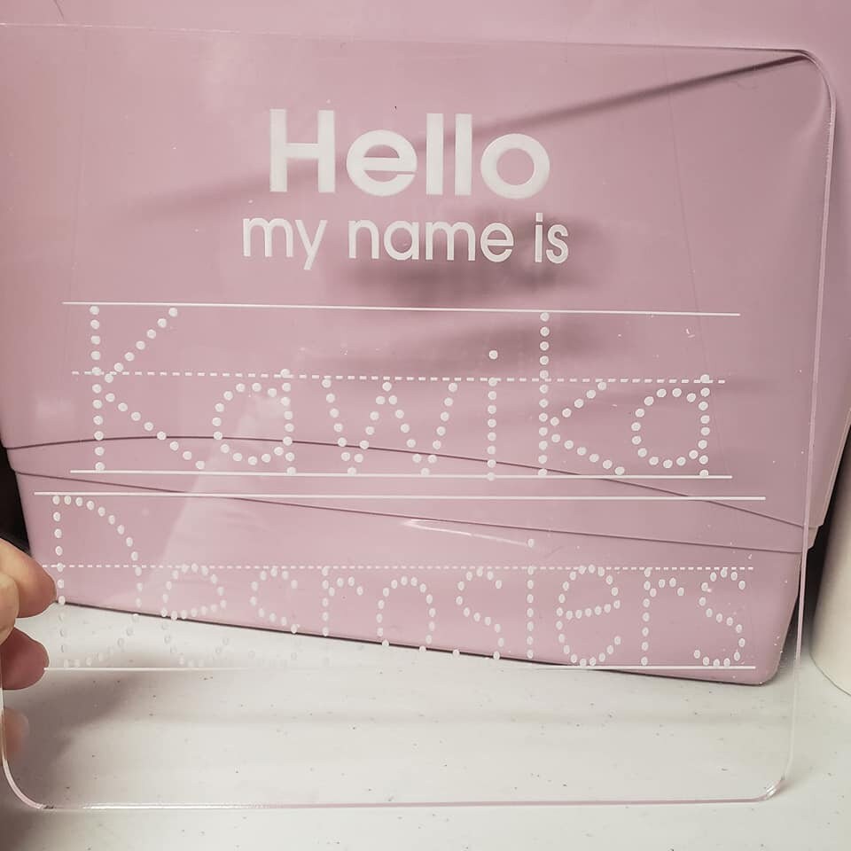 Name Tracing Pad FILE ONLY SVG for Glowforge/laser - Etsy