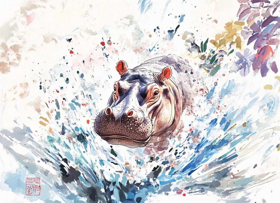 Hippo Calendar Wall Calendars, 2025 Designs, Christmas Gift, Digital ...