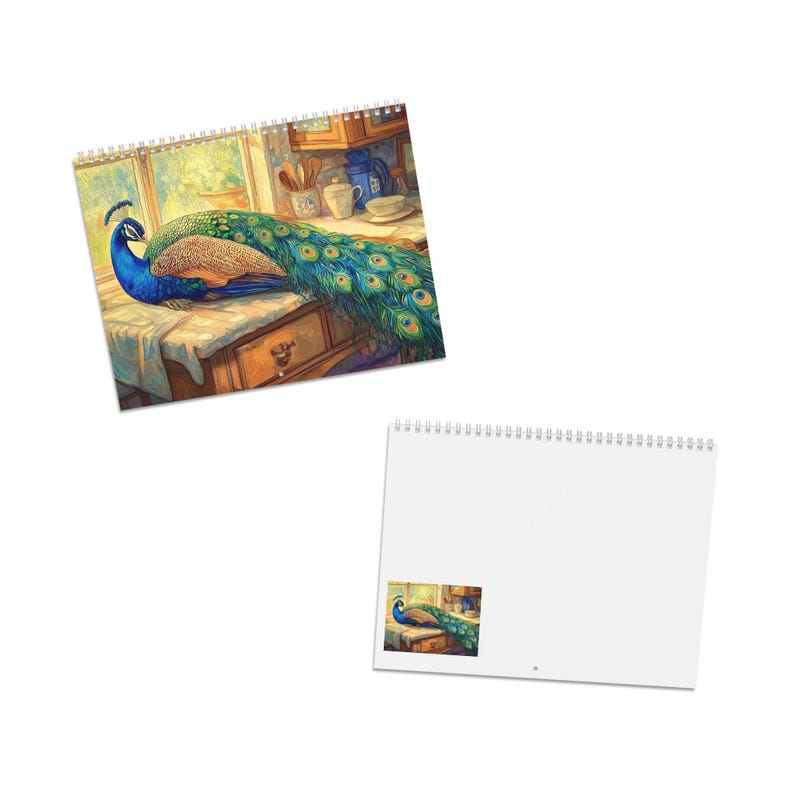 Peacock Calendar 2025 Wall Calendars, Unique Digital Designs, Animal ...