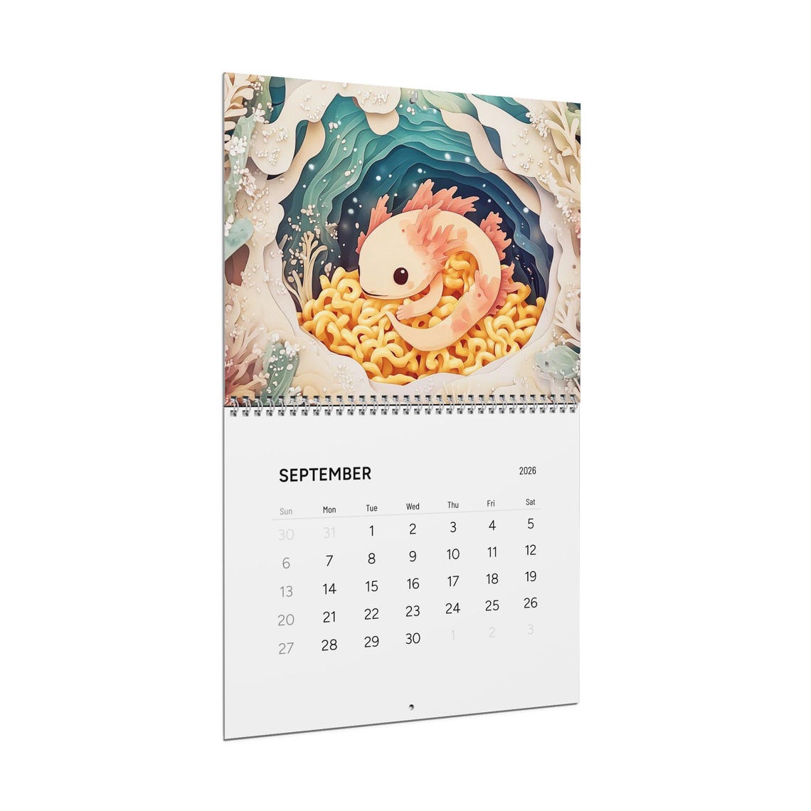 Axolotl Calendar 2026, Cute Animal Wall Calendar for Animal Lovers ...
