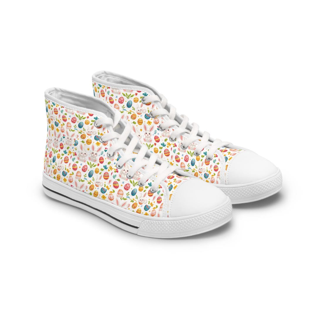 Easter Bunny High Top Sneakers: Women's Spring Festival Fashion - Etsy