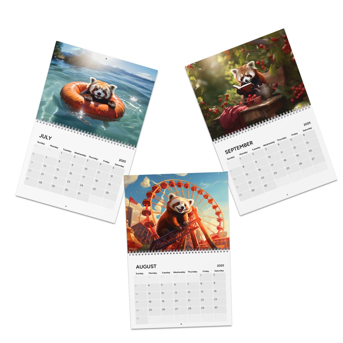 Red Panda Calendar (2025) - Wall Calendars, Cute Animal Art, Funny ...