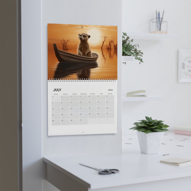Chuckle-worthy Gift: 2024 Meerkat Calendar With Unique, Comical Artwork ...