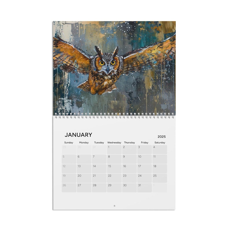 Owl Calendar 2025 Wall Calendars, Planner, Cute and Funny Images, Home ...