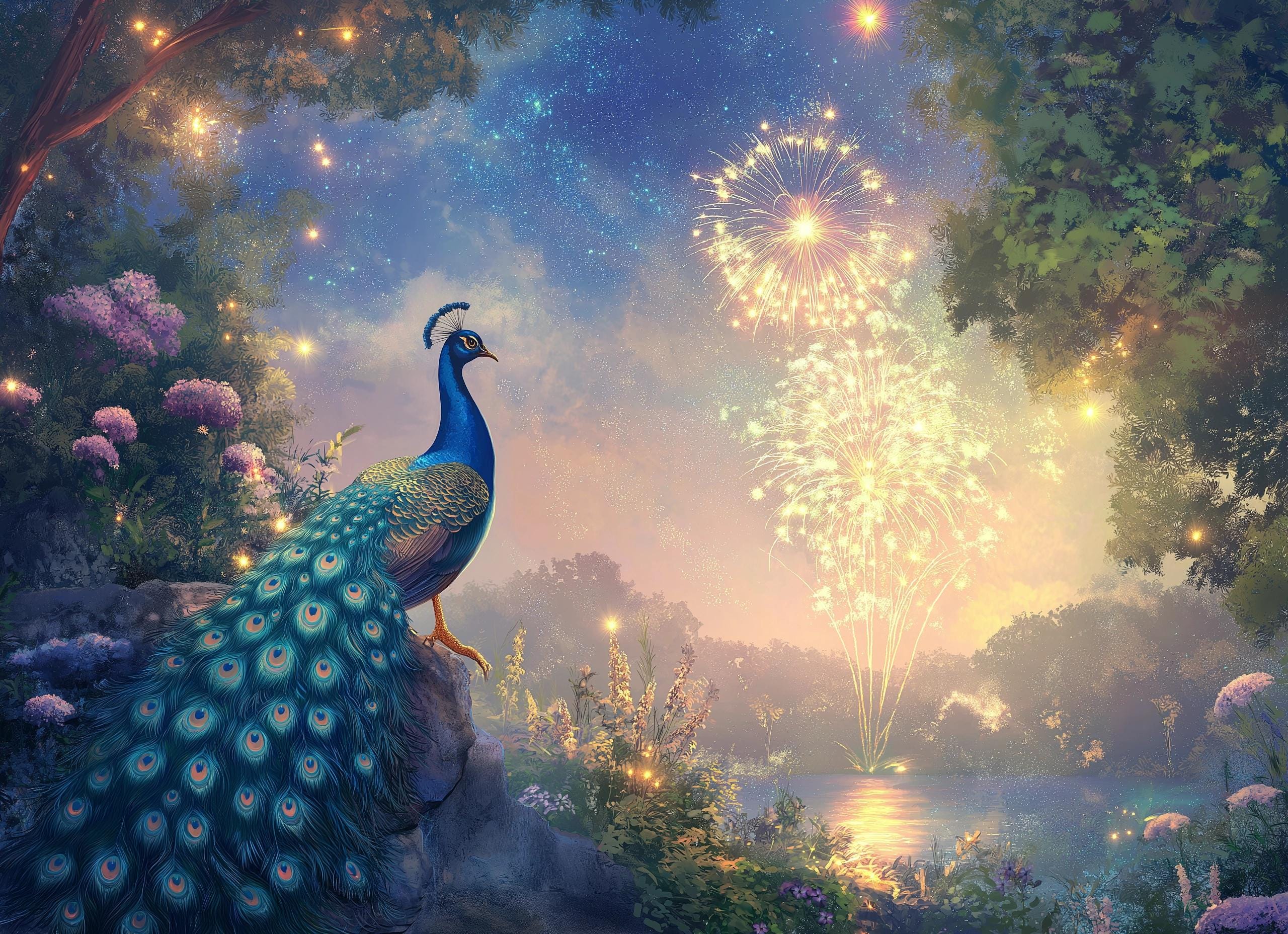 Peacock Calendar 2025 Wall Calendars, Unique Digital Designs, Animal ...