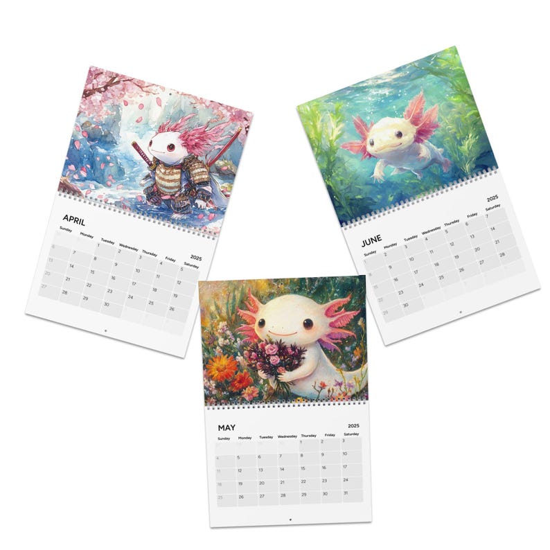 Axolotl Calendar 2026, Cute Animal Wall Calendar for Animal Lovers ...