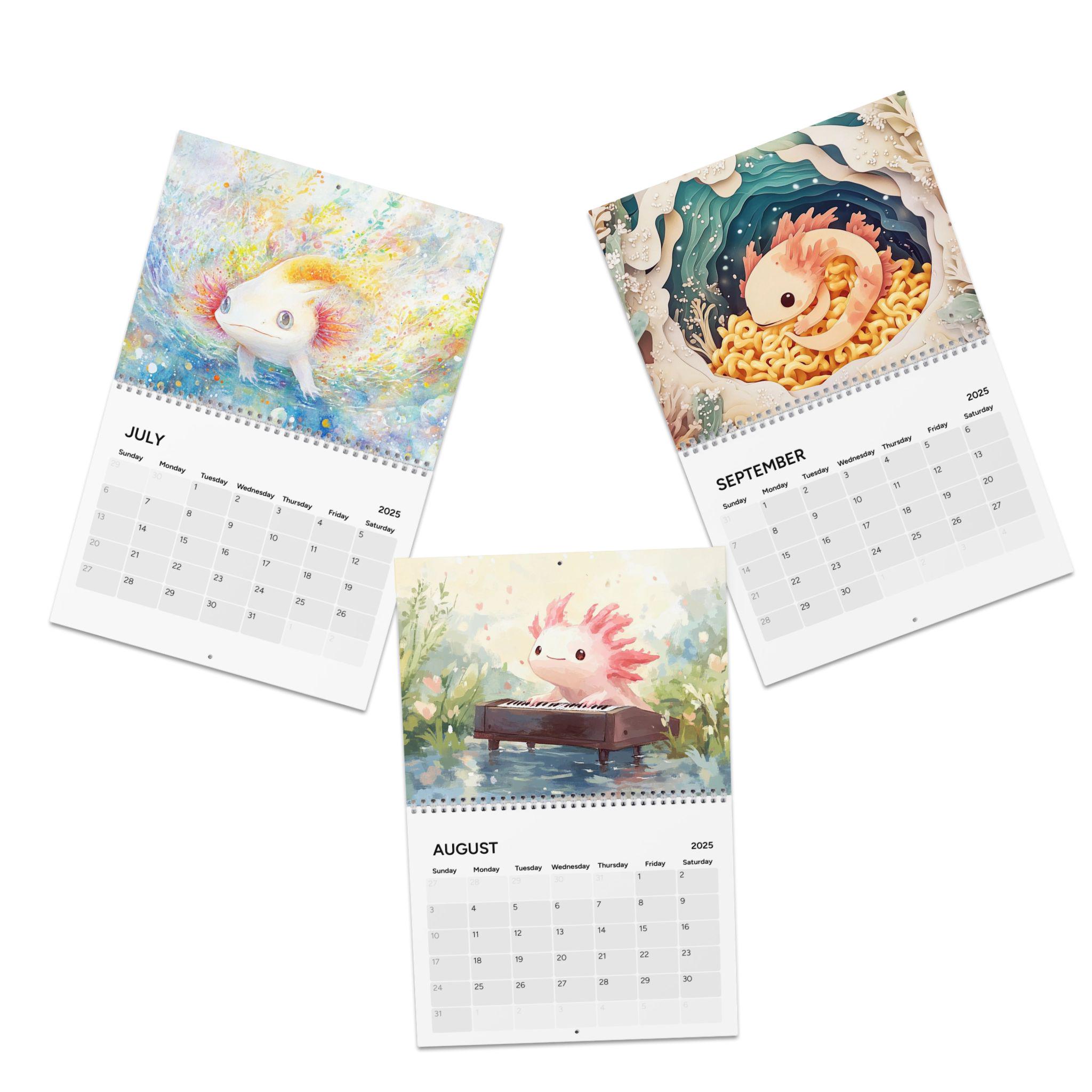 Axolotl Calendar 2026, Cute Animal Wall Calendar for Animal Lovers ...