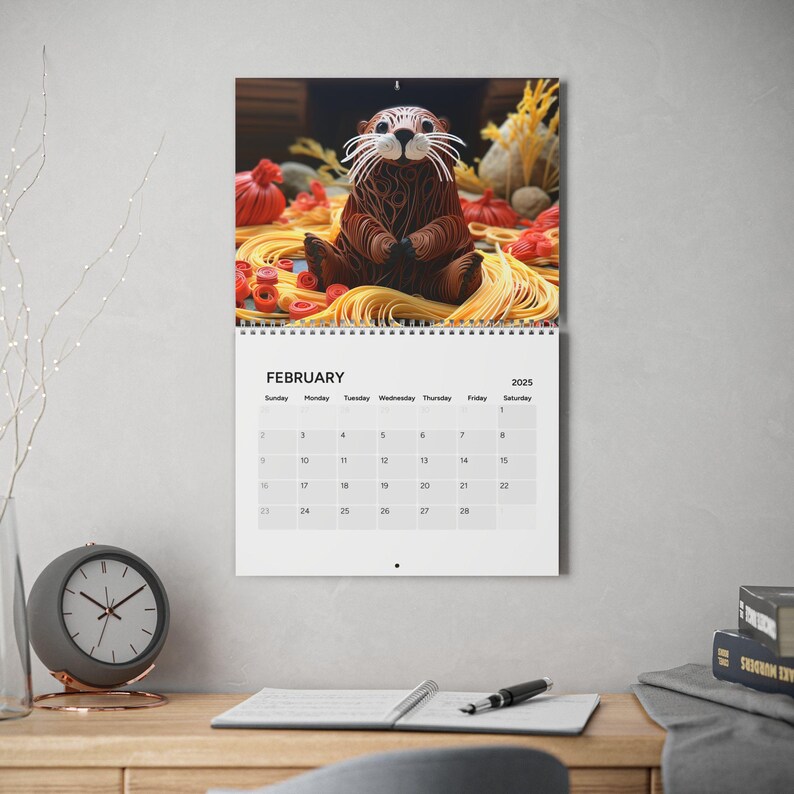 Otter Calendar 2025 Wall Calendar, Funny Wildlife Images, Unique Animal ...