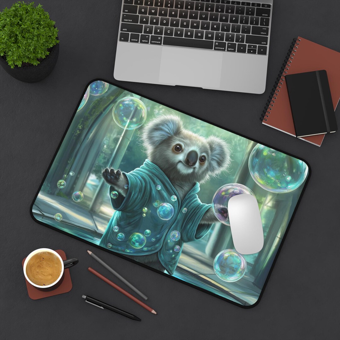 Koala Desk Mat, Cute Animal Design, Mouse Pad, Desk Accessory, Office ...
