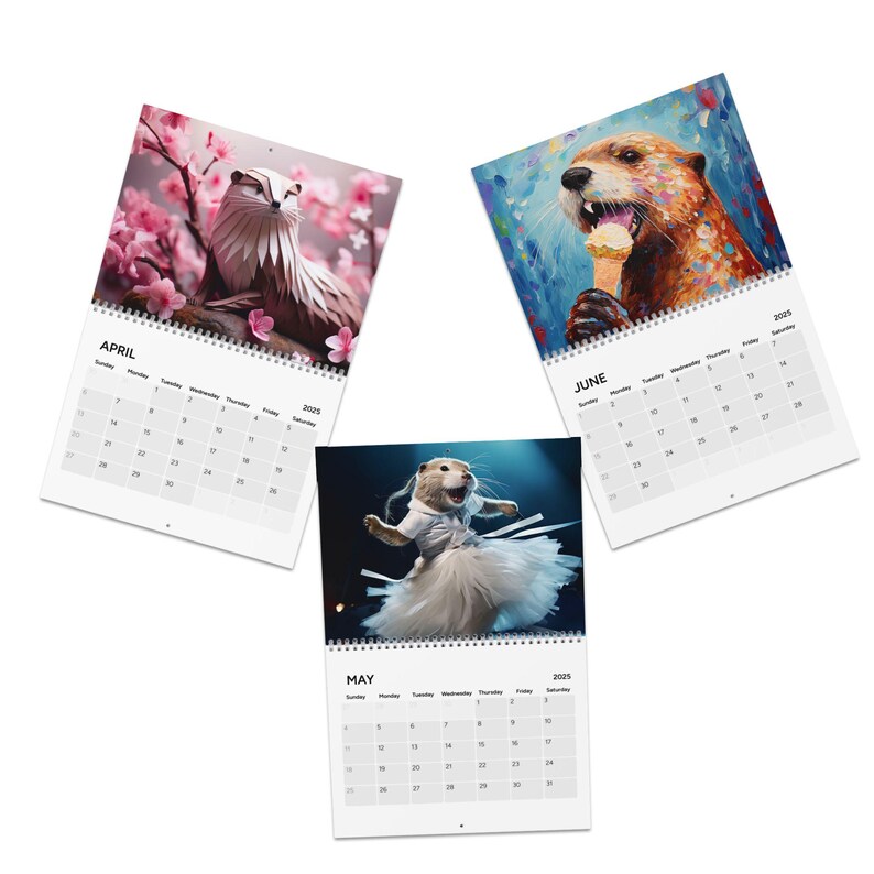 Otter Calendar 2025 Wall Calendar, Funny Wildlife Images, Unique Animal ...