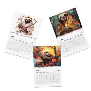 Sloth Calendar 2025 - Cute and Unique Wall Calendar for Animal Lovers ...
