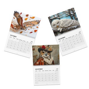 Owl Calendar (2025) Wall Calendars, Planner, Cute and Funny Images ...
