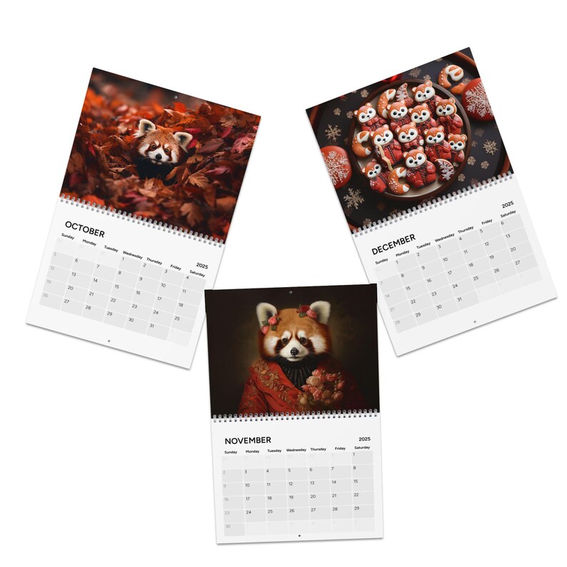 Red Panda Calendar (2025) - Wall Calendars, Cute Animal Art, Funny ...