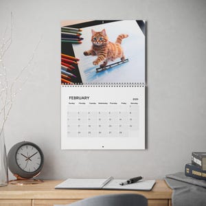 Cat Calendar 2025 Wall Calendars, Cute Funny Images, Animal Lover Gift ...
