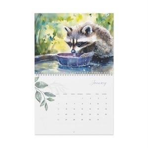 Raccoon Calendar 2025 Wall Calendars, Planner, Animal Lover Gift, Cute ...