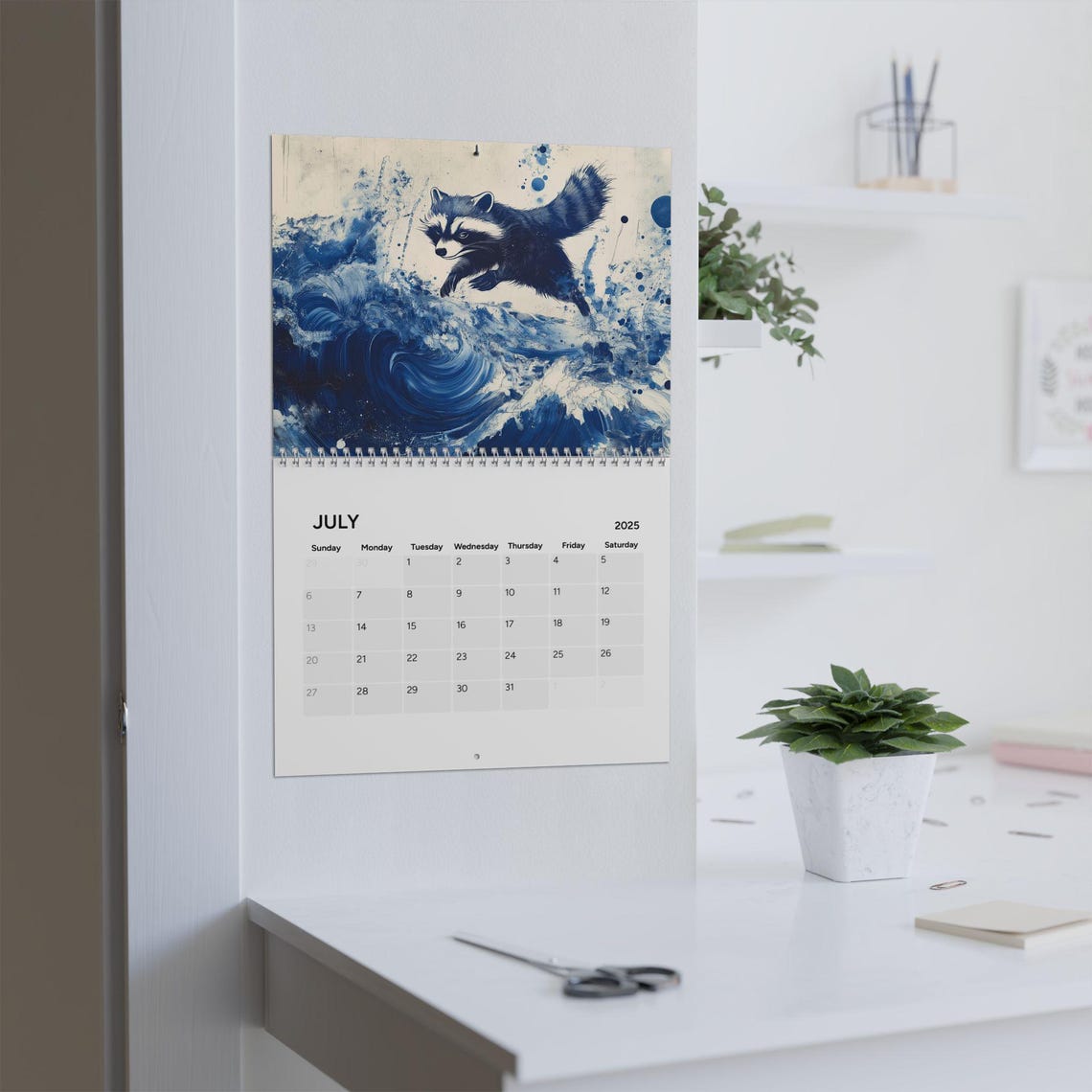 Raccoon Calendar (2025) - Wall Calendars, Planner,animal Lover Gift ...