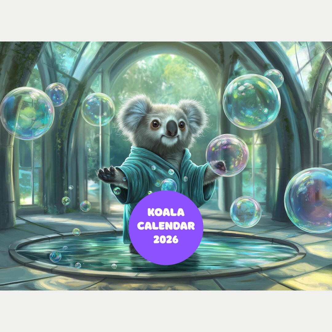 Koala Calendar 2026 Wall Calendar for Animal Lovers, Cute and Funny ...