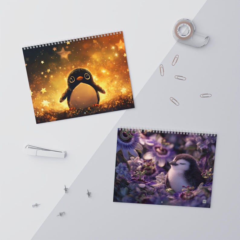 Penguin Wall Calendar 2026 With Cute and Unique Images, Animal Calendar ...