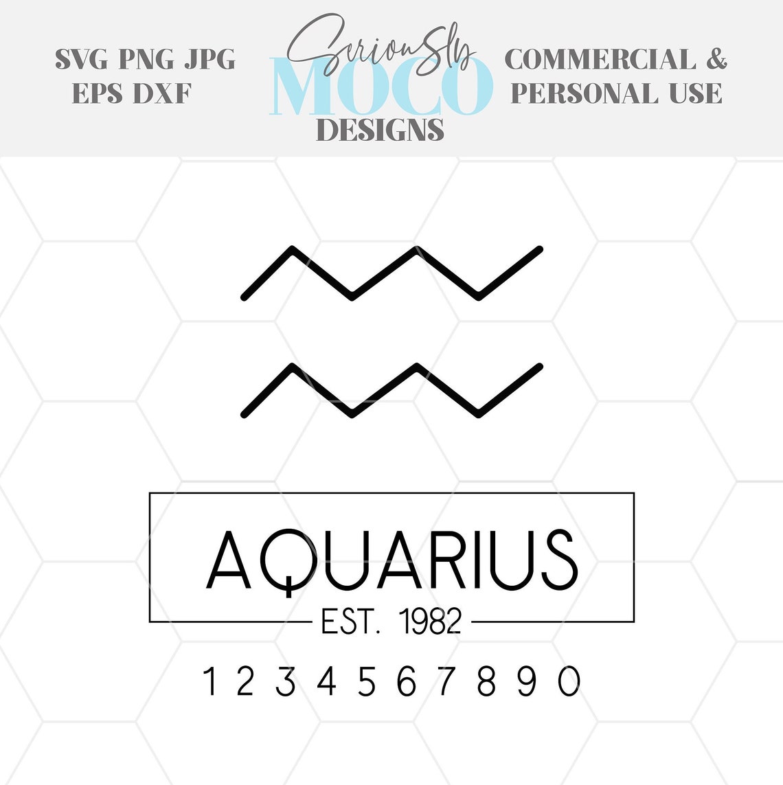 Aquarius Zodiac SVG, Star Sign SVG, Astrology Sign, Celestial ...