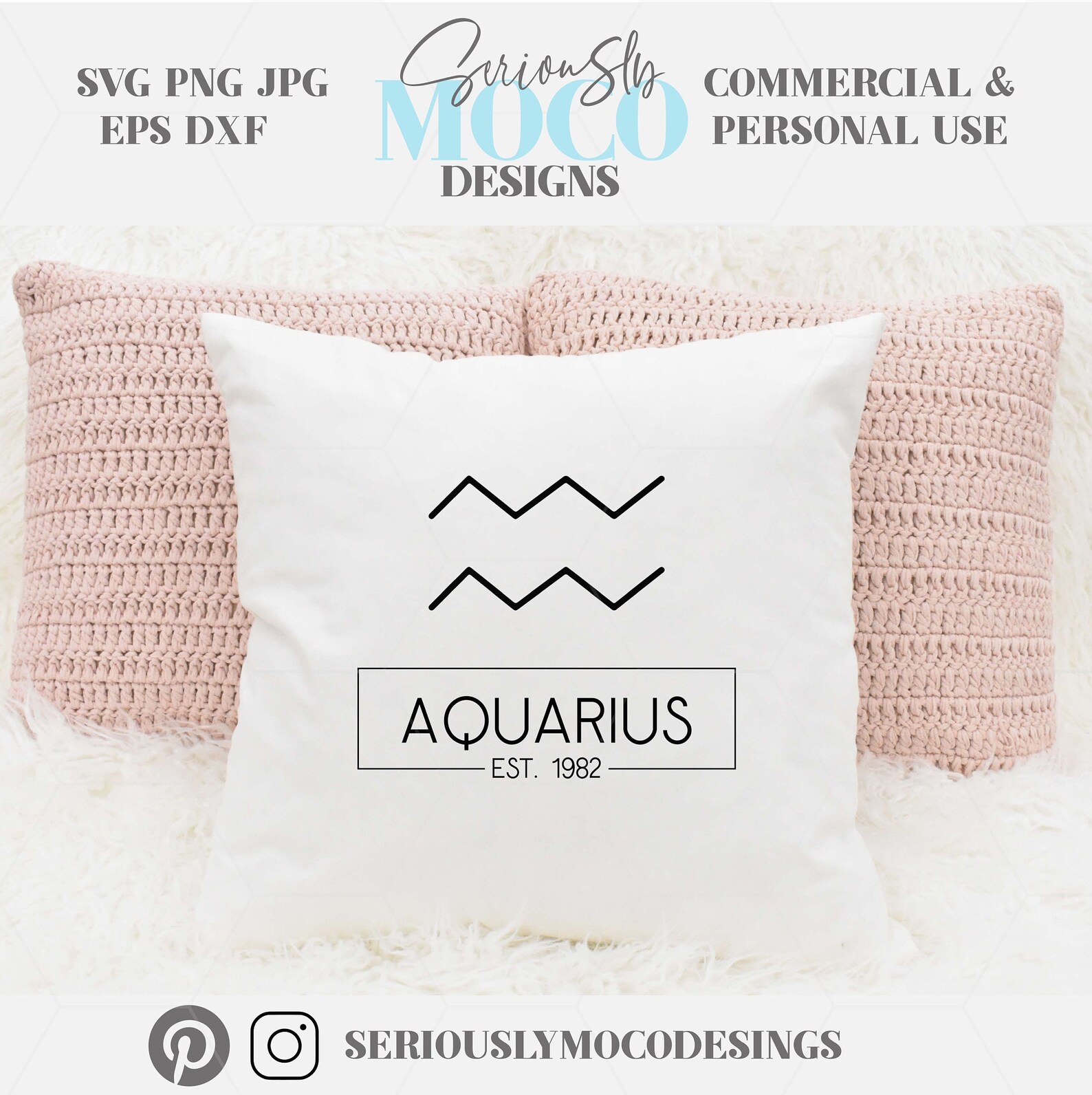 Aquarius Zodiac SVG, Star Sign SVG, Astrology Sign, Celestial ...