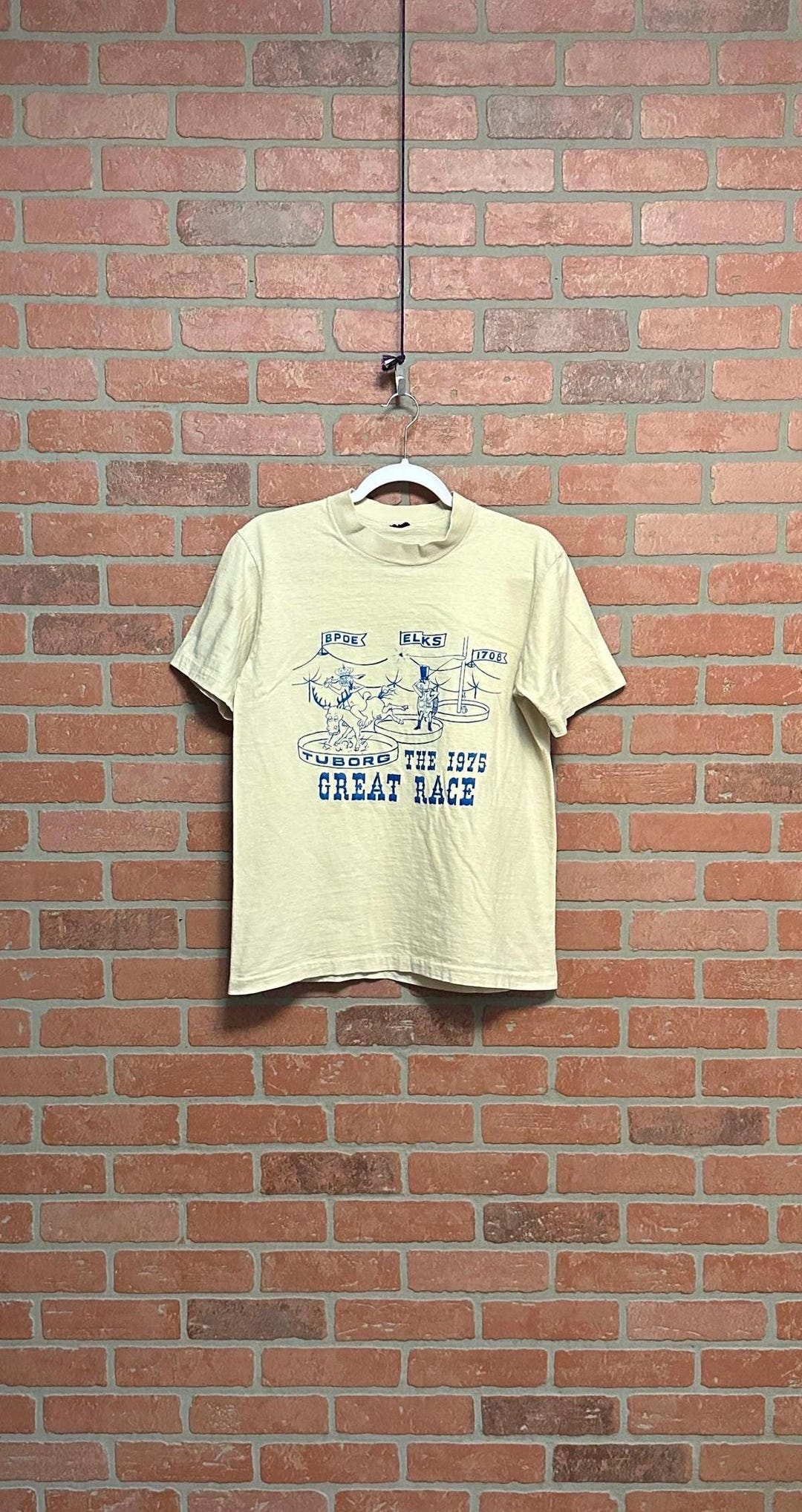1975 the Great Race Tuborg BPOE ELKS 1708 Single Stitch Vintage T Shirt ...