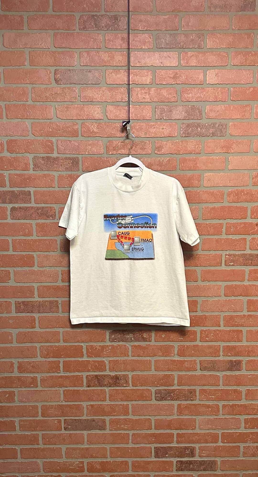 1990s Border Connection Internet Computers Single Stitch T Shirt ...