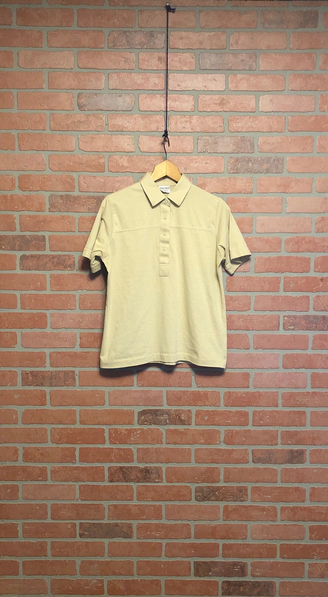 Vintage Leon Levin Tan Polo Made in Hong Kong 60/40 Cotton Polyester - Etsy