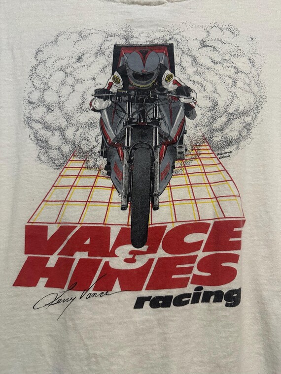 1980s Vance & Hines Racing Motorcycle Single Stitch T… - Gem