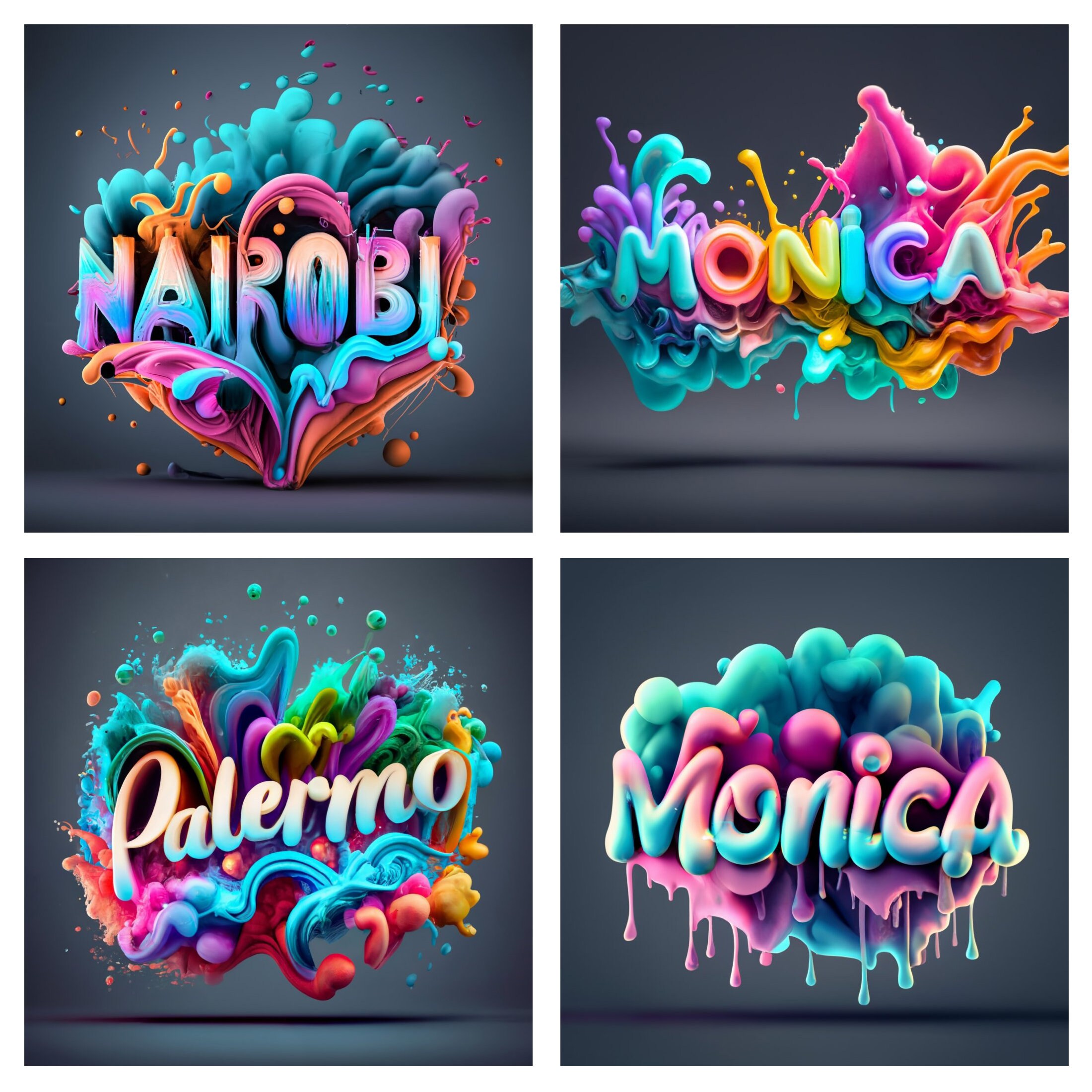 Monica Name In Graffiti