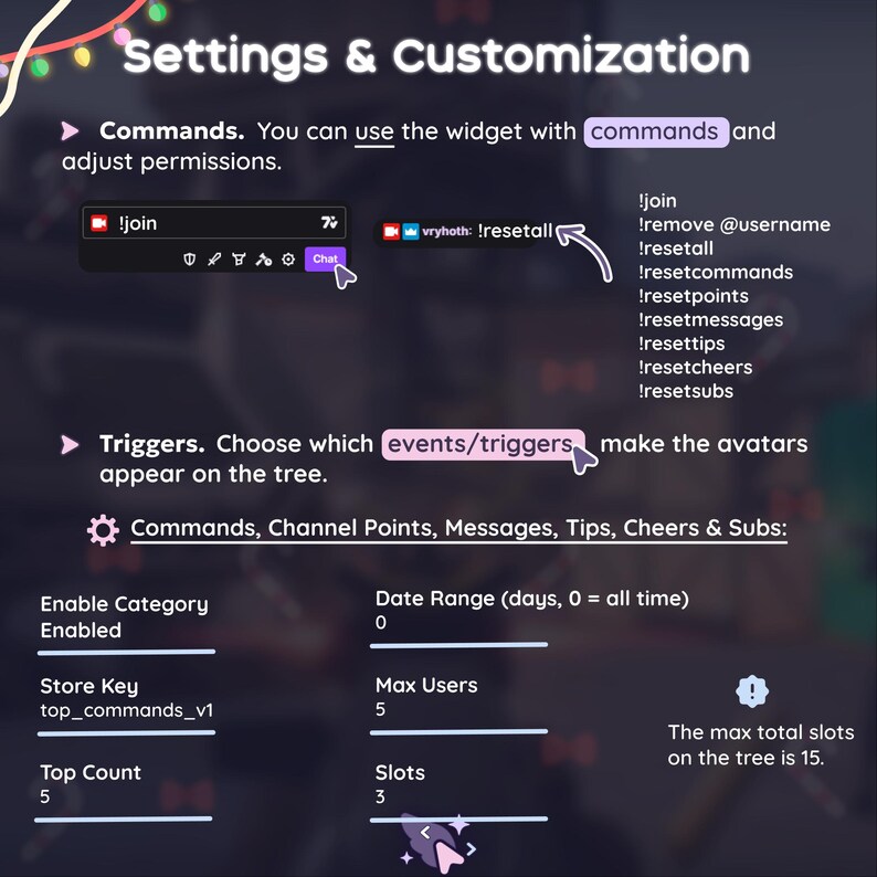 Interactive Christmas Tree Widget – Viewer Avatars, Chat, Subs, Tips ...