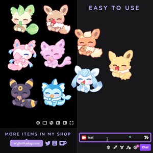 P2U Flareon Eevee Pet Mascot Widget Interactive Alerts Command Red Fire Sweet Stream Cute ...