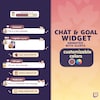 P2U Customizable Chat Widget Goal Sunflower Cute Flower Orange Yellow Stream Cute Streamelements ...