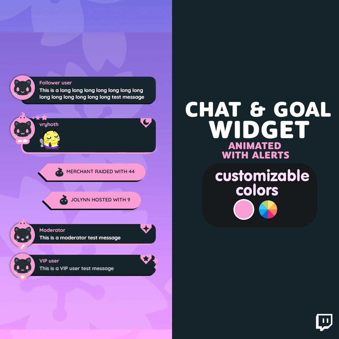 Cute Pink Cat Ghost Chat Widget for Streamelements (digital Download ...