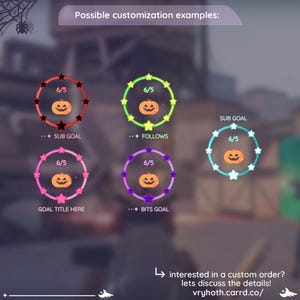 P2U Pumpkin Orange Spooky Halloween Round Goal Widget Cute Customizable ...