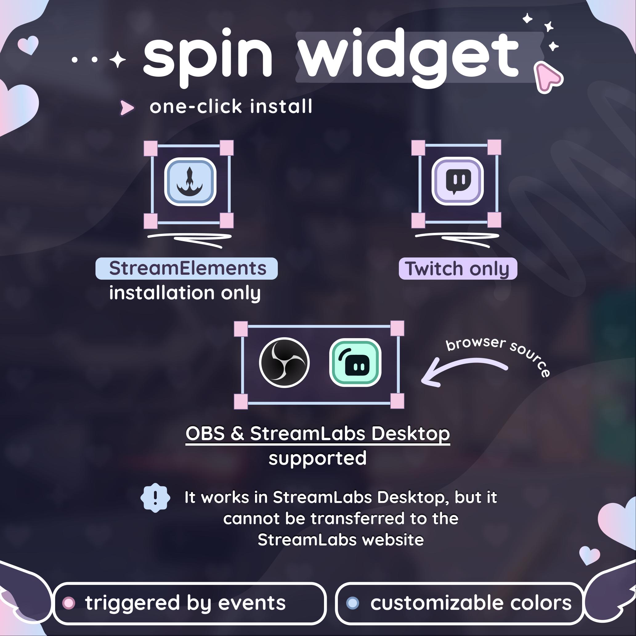 Twitch Spin Wheel Widget – Love Ticket Machine, Streamelements & OBS ...
