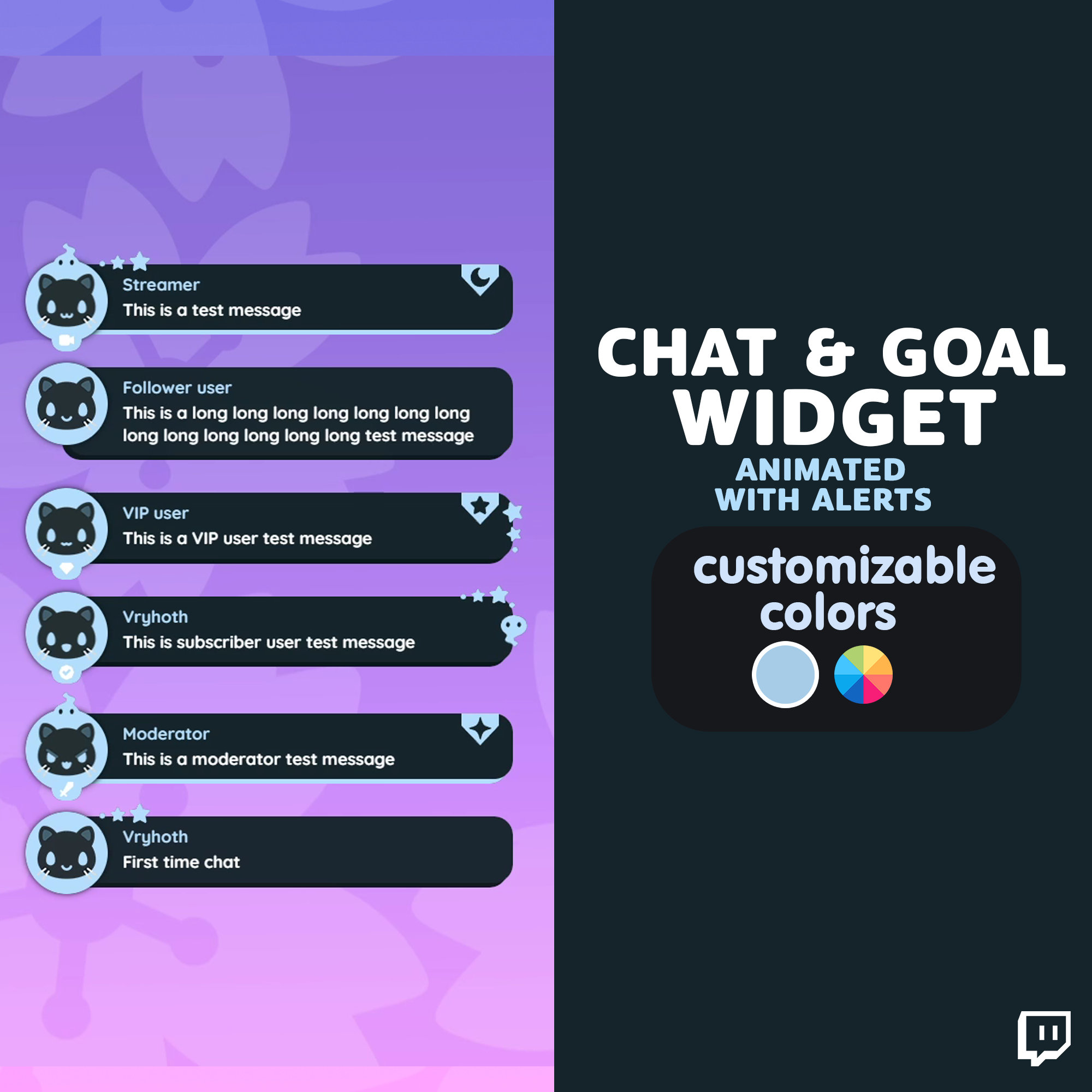 Cute Cat Ghost Chat Widget for Twitch Streamers (digital Download) - Etsy