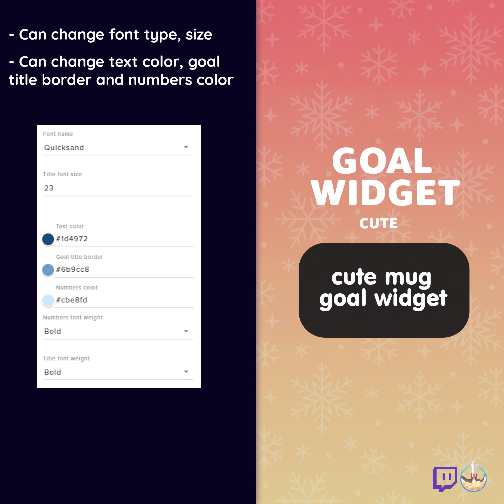 P2U Christmas Goal Widget Mug Cute Goal Cute Streamelements L Widgets ...