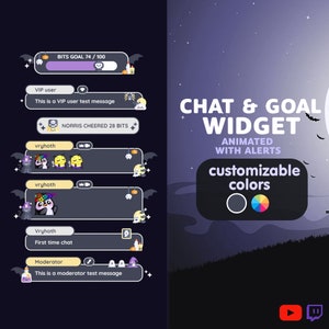 P2U Customizable Chat Widget Goal Halloween Cute Spooky Terror Stream ...
