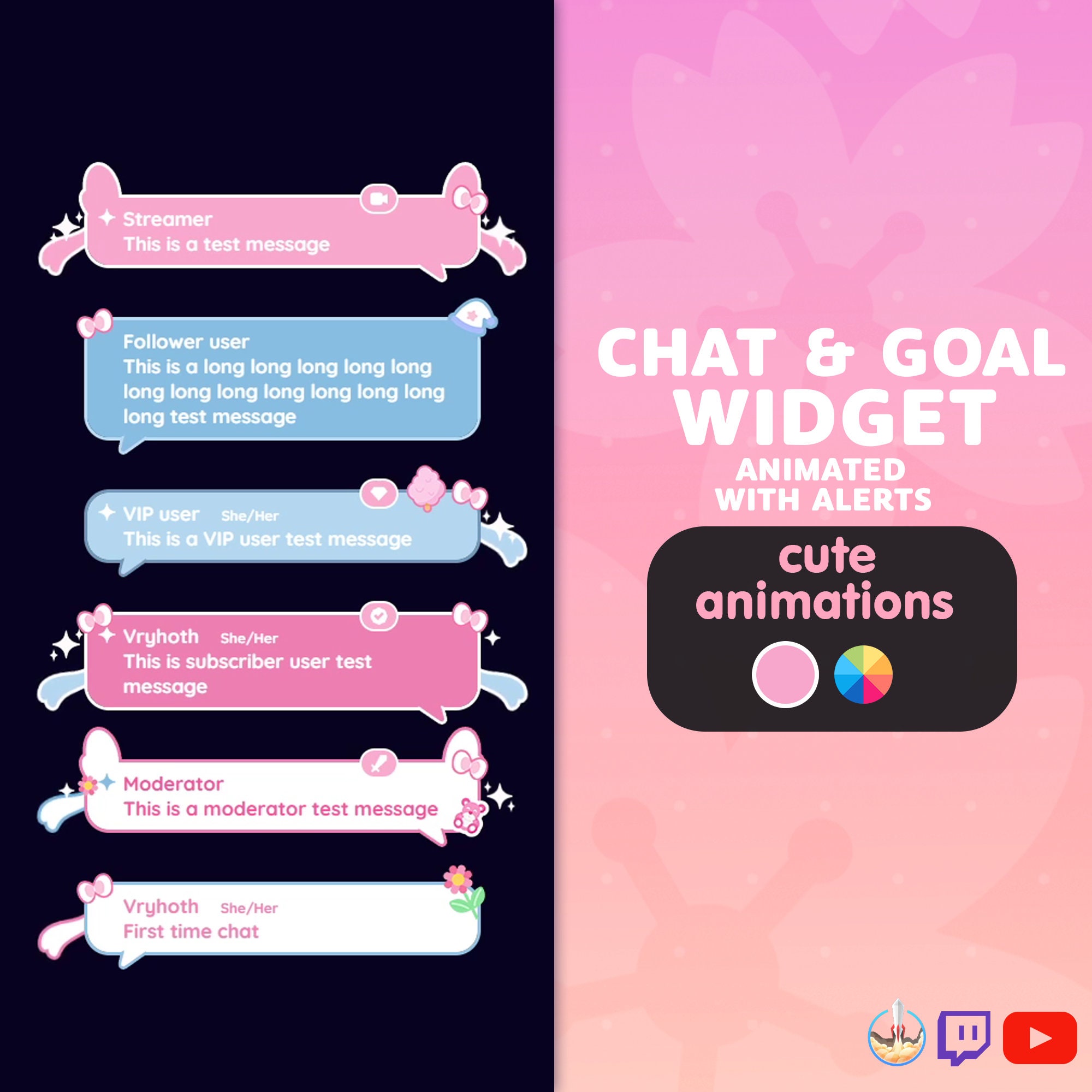 P2U Sylveon Chat Widget Goal Eevee Cute Candy Sweet Stream Cute ...