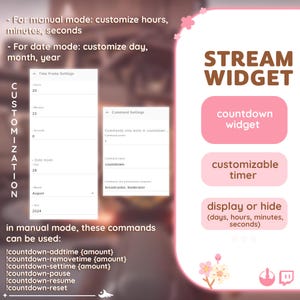 P2U Countdown Timer Widget Pink Cherry Blossom Flower Widget ...