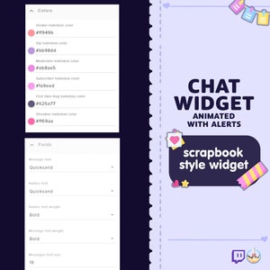 P2U Chat Widget Scrapbook Style Cute Notebook Class School Sticker Pins ...