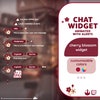 P2U Customizable Chat Widget Cherry Blossom Pink Sakura Stream Chatbox ...