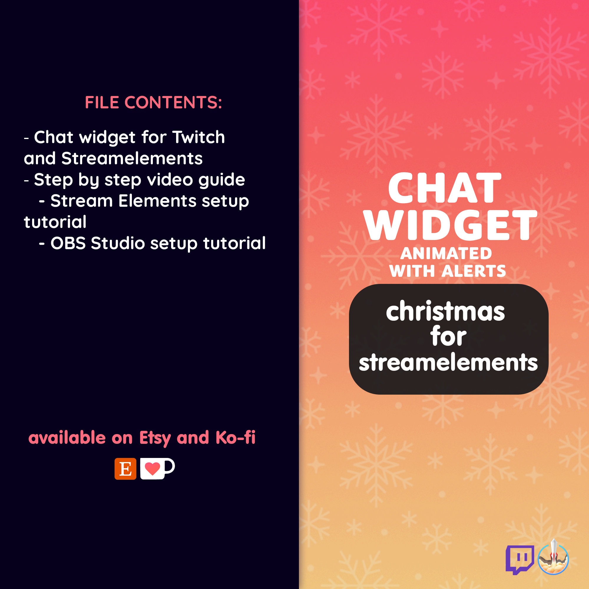 P2U Chat Widget Christmas Xmas Cute Gingerbread Santa Snowflake Cookie ...