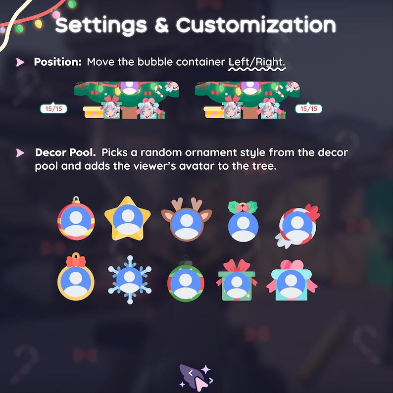 Interactive Christmas Tree Widget – Viewer Avatars, Chat, Subs, Tips ...