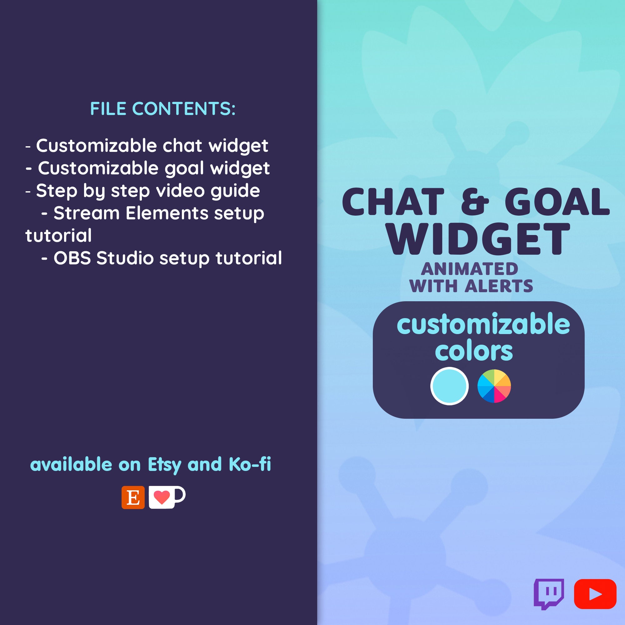 P2U Customizable Chat Widget Goal Frog Toad Lotus Flower Blue Leaf ...