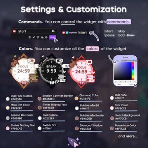 P2U Timer Pomodoro Stopwatch Widget L Light Book Academia L Twitch L ...