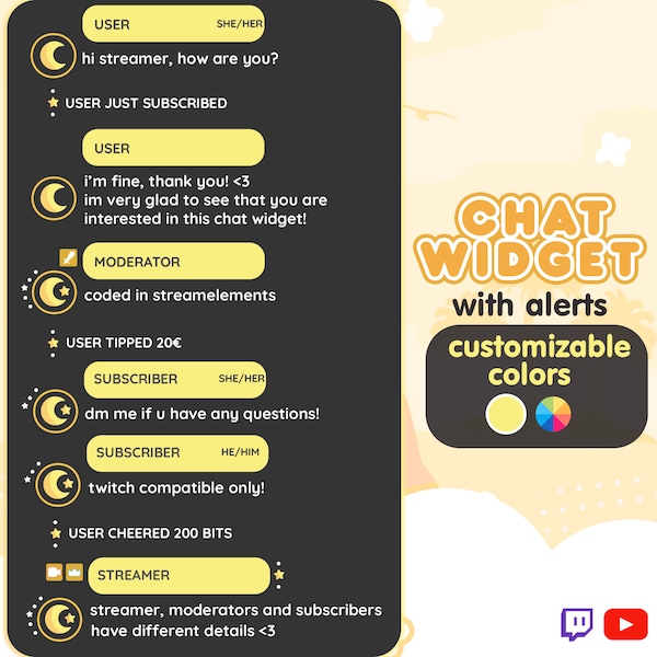 Chat Widget Streamlabs - Etsy