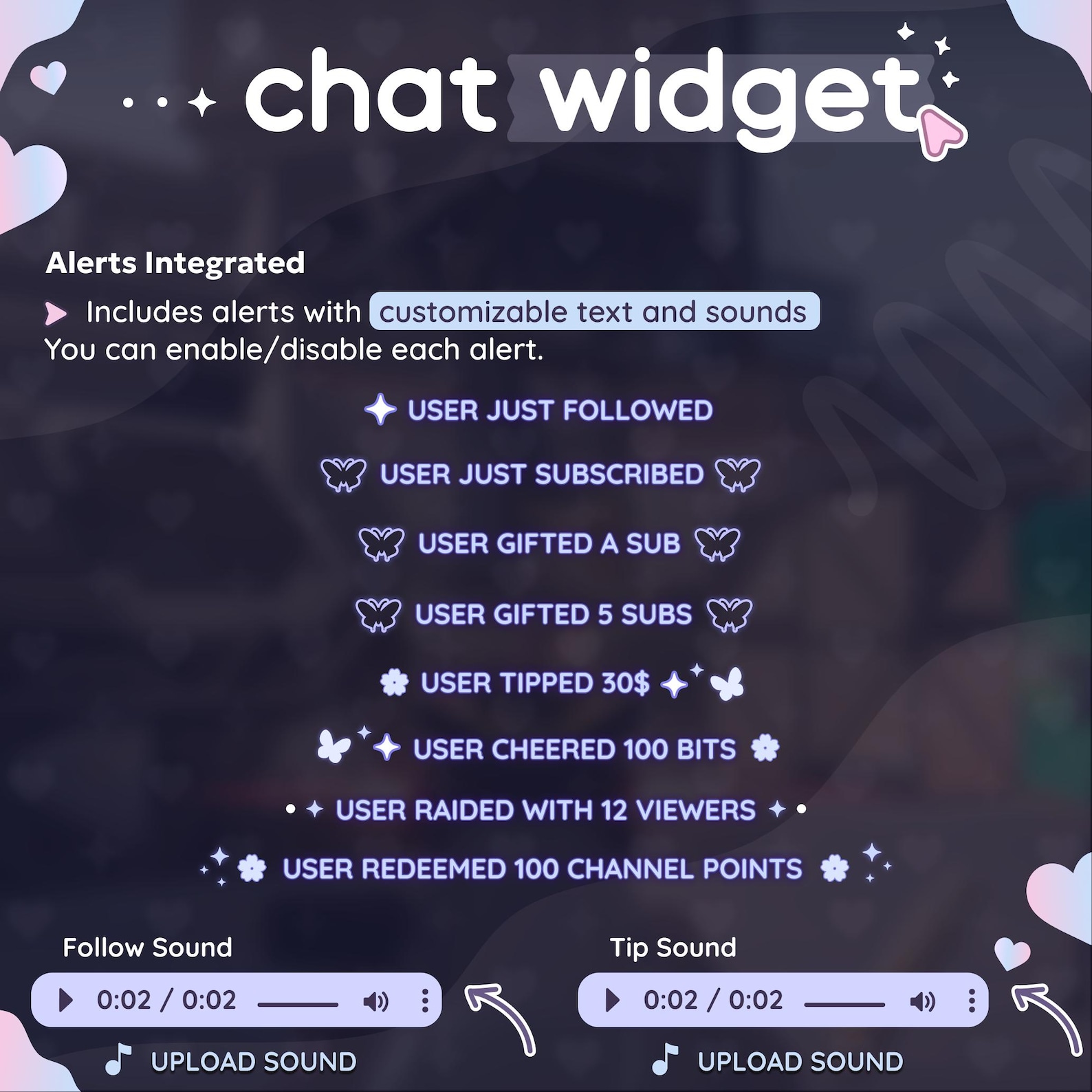 Butterfly Chat Widget | OBS, Streamelements & Streamlabs Desktop ...